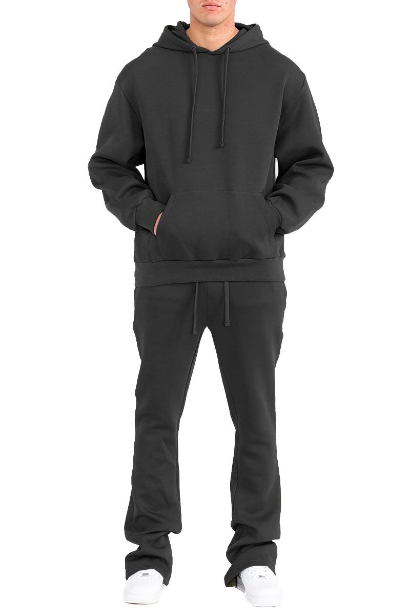 WEIV Stacked Flare Tech Fleece Sweat Set SET131-BLACK - Karmaloop