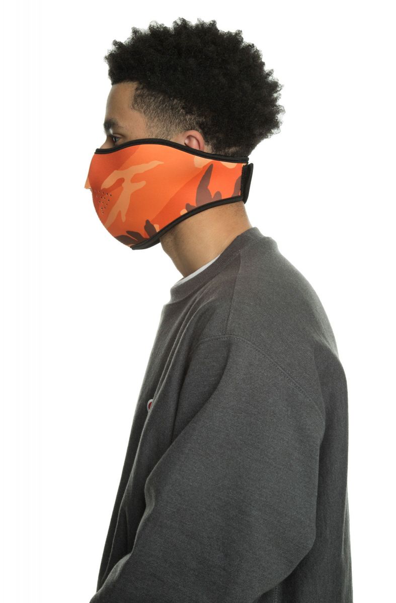 Orange camo Stealth mask