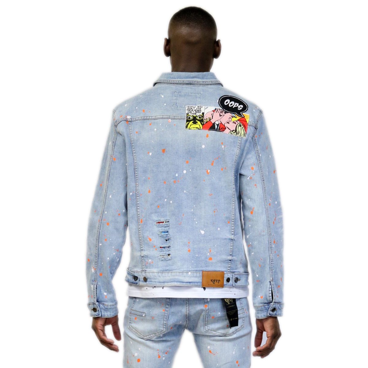KLEEP Karma Premium Washed Denim Jacket KLP-3E359A - Karmaloop