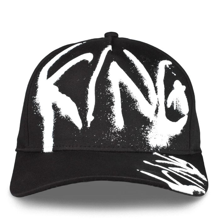 KING APPAREL Deranged Curved Peak Cap - Onyx Black AW23-DRCB-OS - Karmaloop
