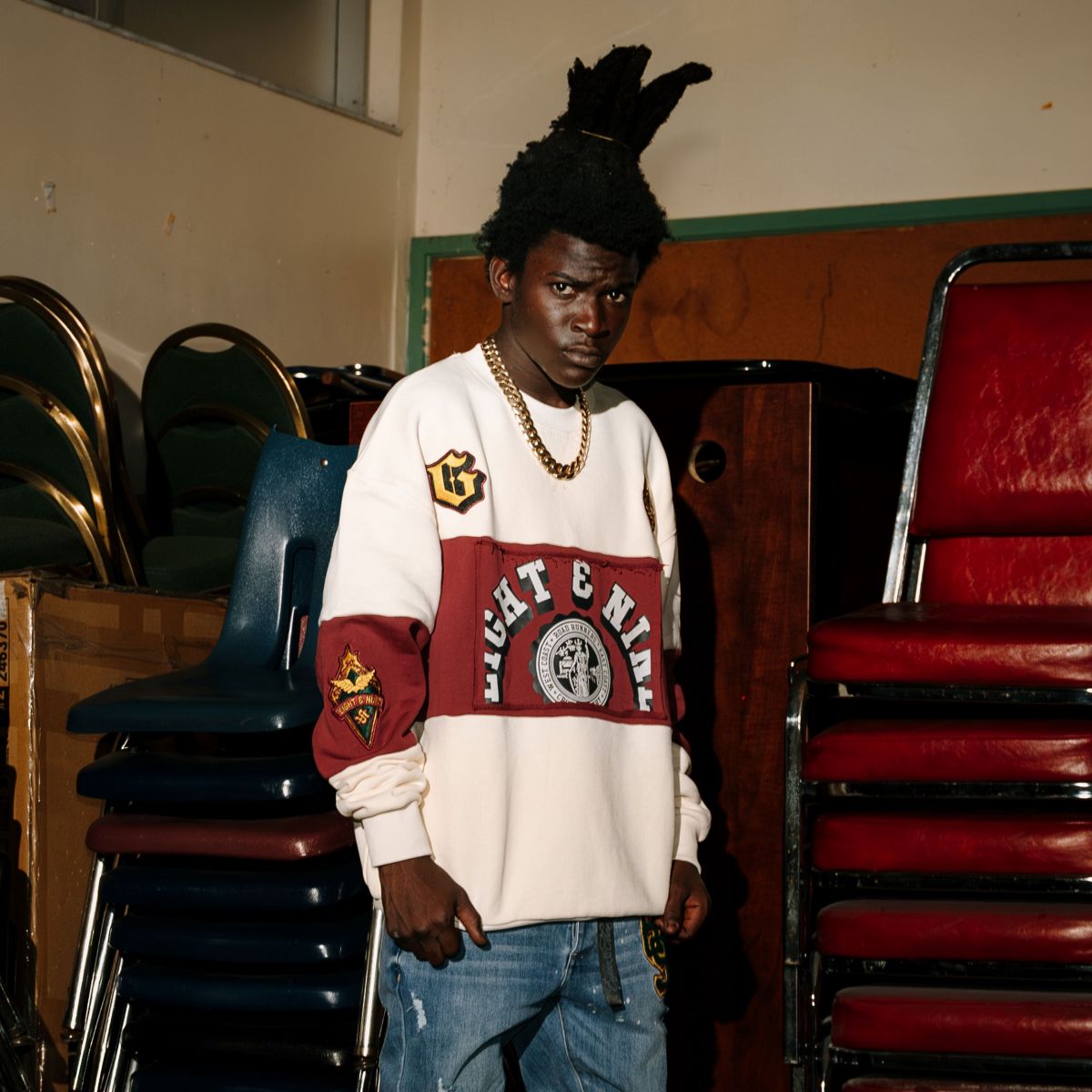 8&9 MFG CO. Varsity Crew Neck Sweatshirt CRVARCRM-CREAM - Karmaloop