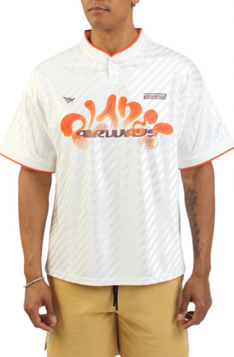 PAPER PLANES Planes Airways Soccer Jersey 310035-WHT - Karmaloop