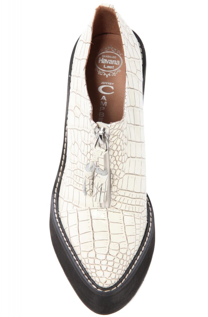 Jeffrey Campbell Shoe FInk in White Croc