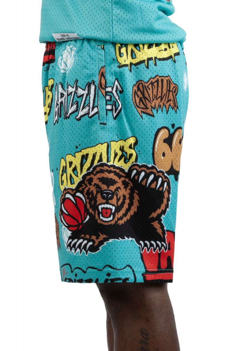 MITCHELL & NESS NBA Slap Sticker Swingman Shorts PFSW4769-VGR98PPPTEAL ...