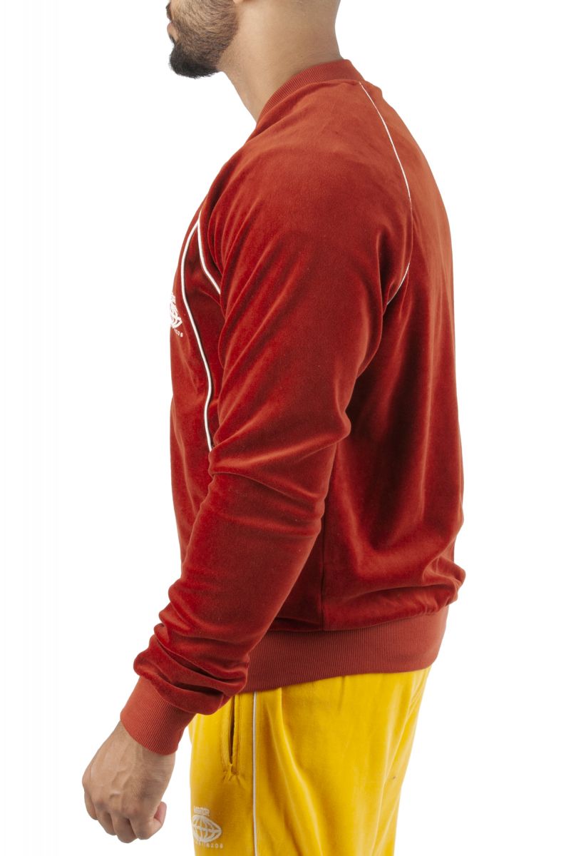 VISITOR OF EARTH Visitor Velour Zip Jacket VOEJCKT005-BURNT - Karmaloop