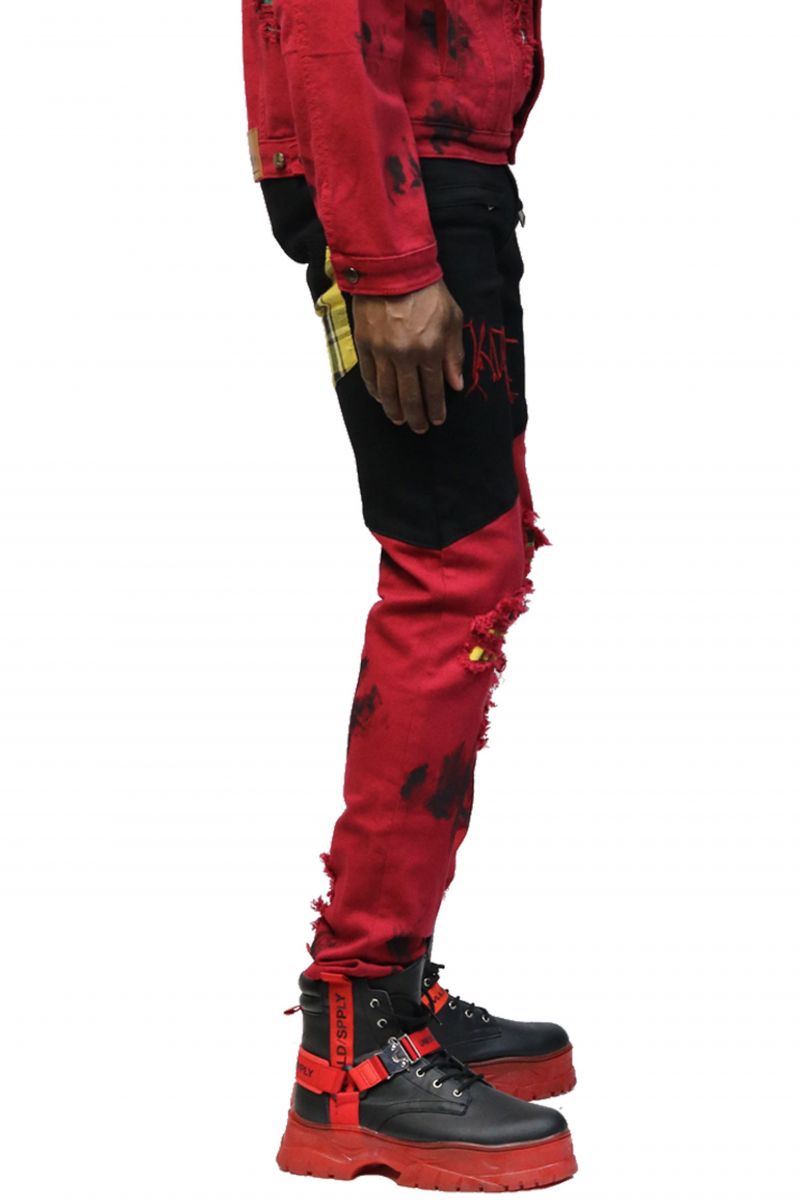 KLEEP Epic Premium Washed Skinny Two Tone Twill Pants KLP-3FE3A4 ...