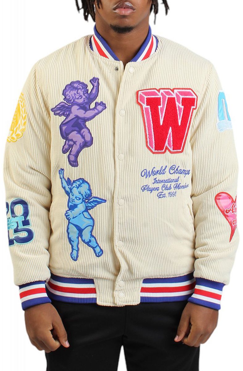 FBRK Cherub Rock Varsity Jacket 942-552CRM - Karmaloop
