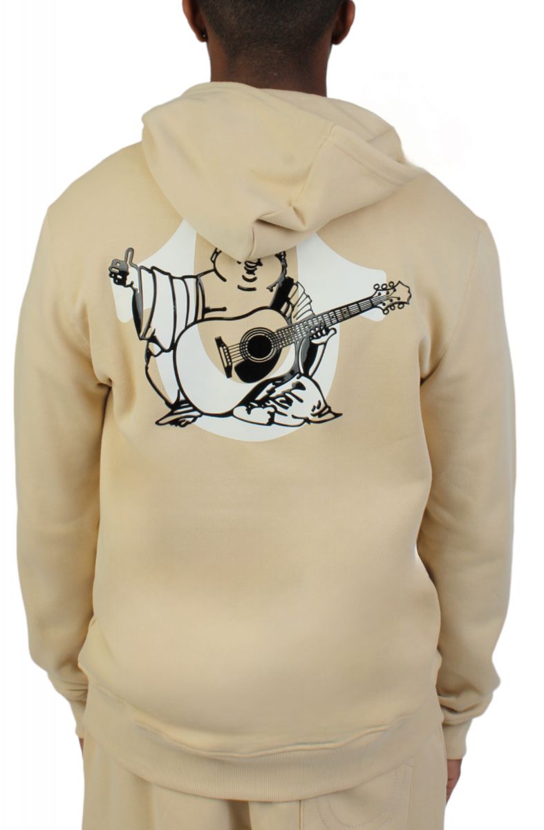 TRUE RELIGION Embossed Buddha Logo Fleece Zip Hoodie 107743-2603 ...