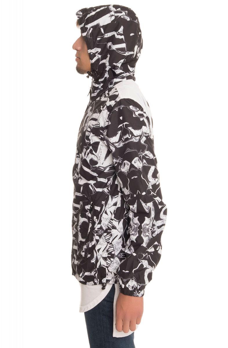 DOPE The Liquid Metal Windbreaker in Black and White D0216-J310-BKW - PLNDR