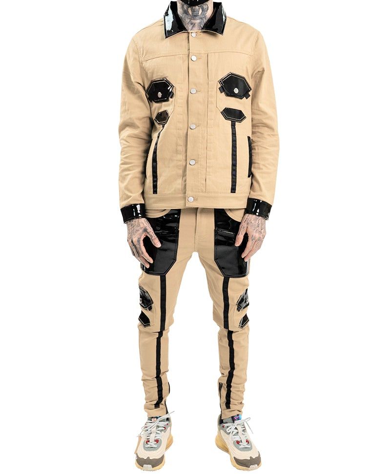 THE HIDEOUT CLOTHING Octagon Denim Jeans HDTCLTHNG-C0305E-SANDBROWN ...