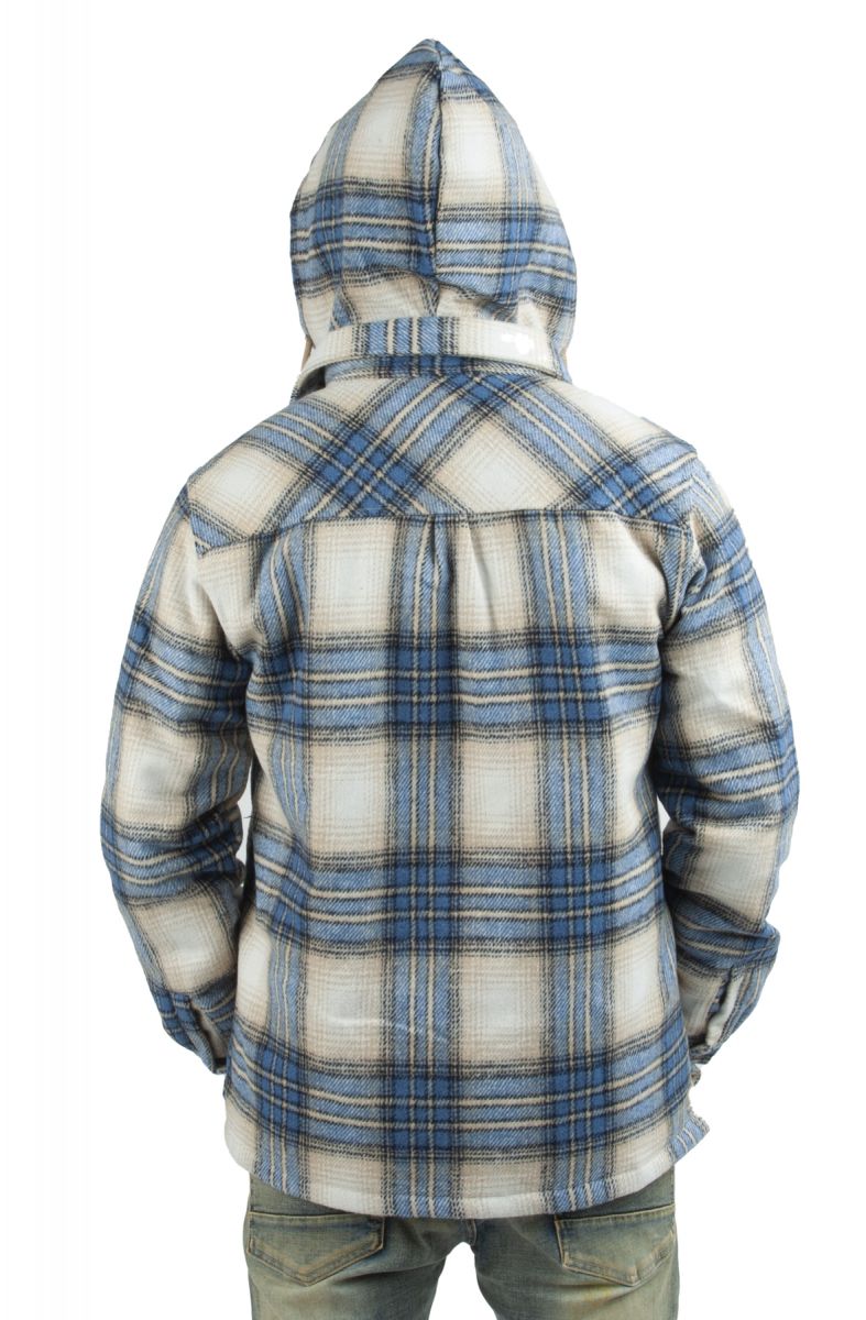 SMOKE RISE Flannel Fleece Lined Jacket WW-22686TAN - Karmaloop
