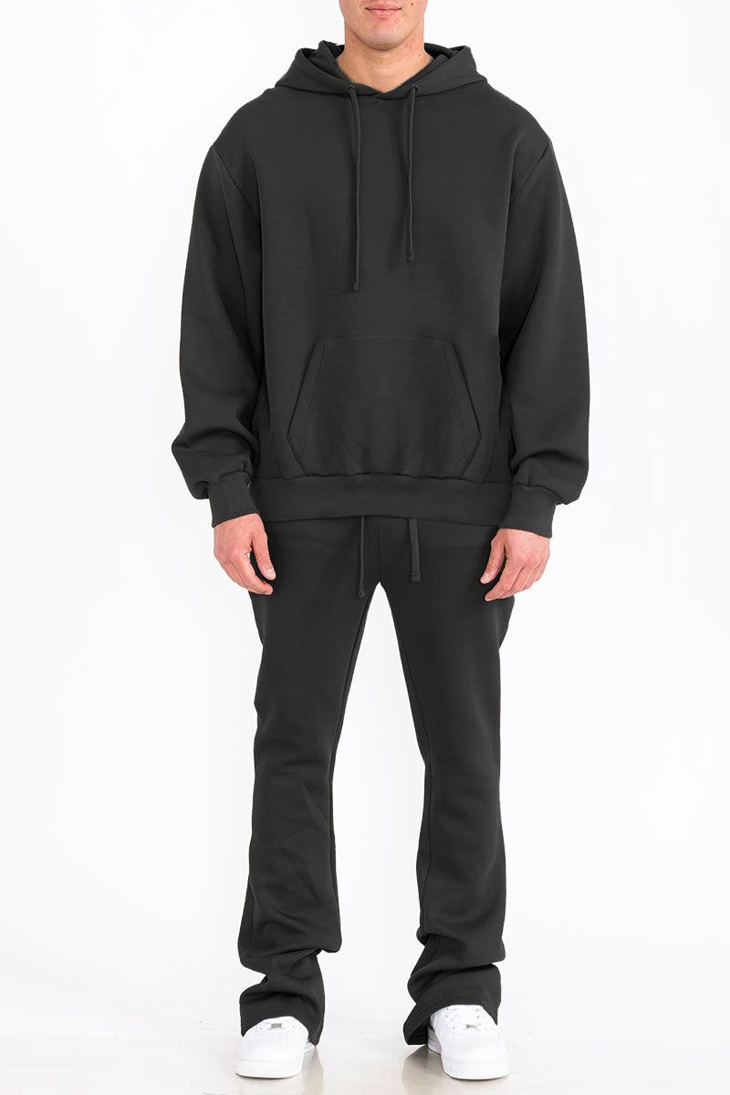 WEIV Stacked Flare Tech Fleece Sweat Set SET131-BLACK - Karmaloop