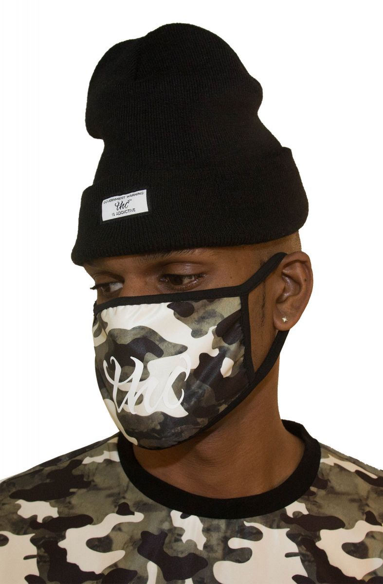 THE HIDEOUT CLOTHING Kouzhao OG Logo Facemask (Green Camouflage ...