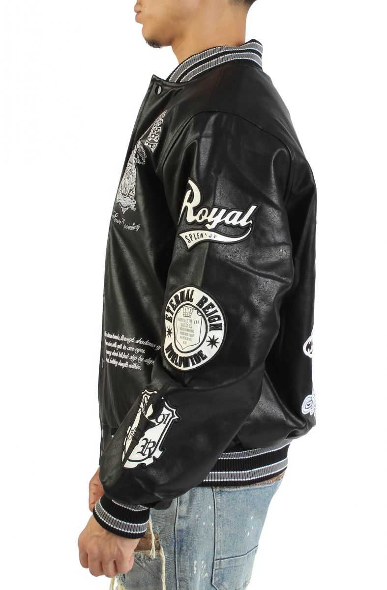 SMOKE RISE Legacy Varsity Jacket OH25699SK-BLK - Karmaloop