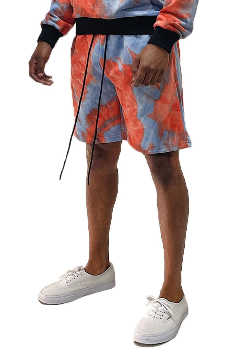 WEIV Black Band Tye Dye Shorts SP378-BLUEPINK - Karmaloop