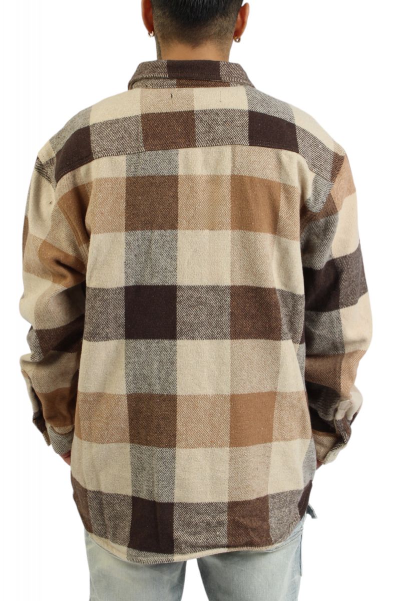 HIGH CALIBER Lumberjack Flannel C13659-KHAKI - Karmaloop