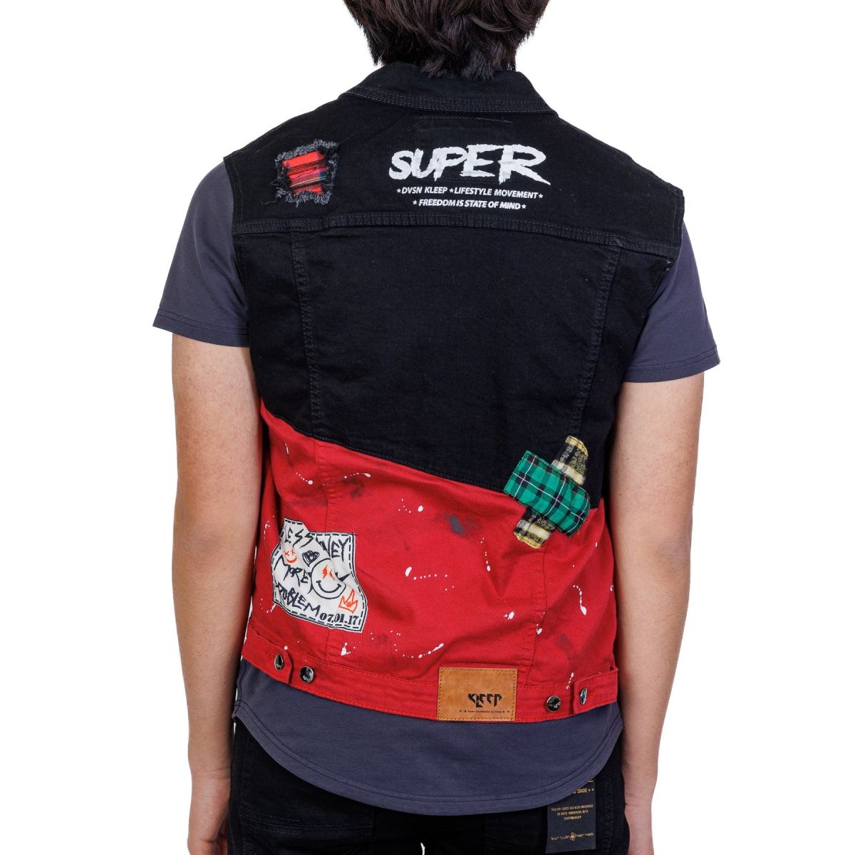 KLEEP Epic Premium Washed Denim Vest KLP-68A033 - Karmaloop