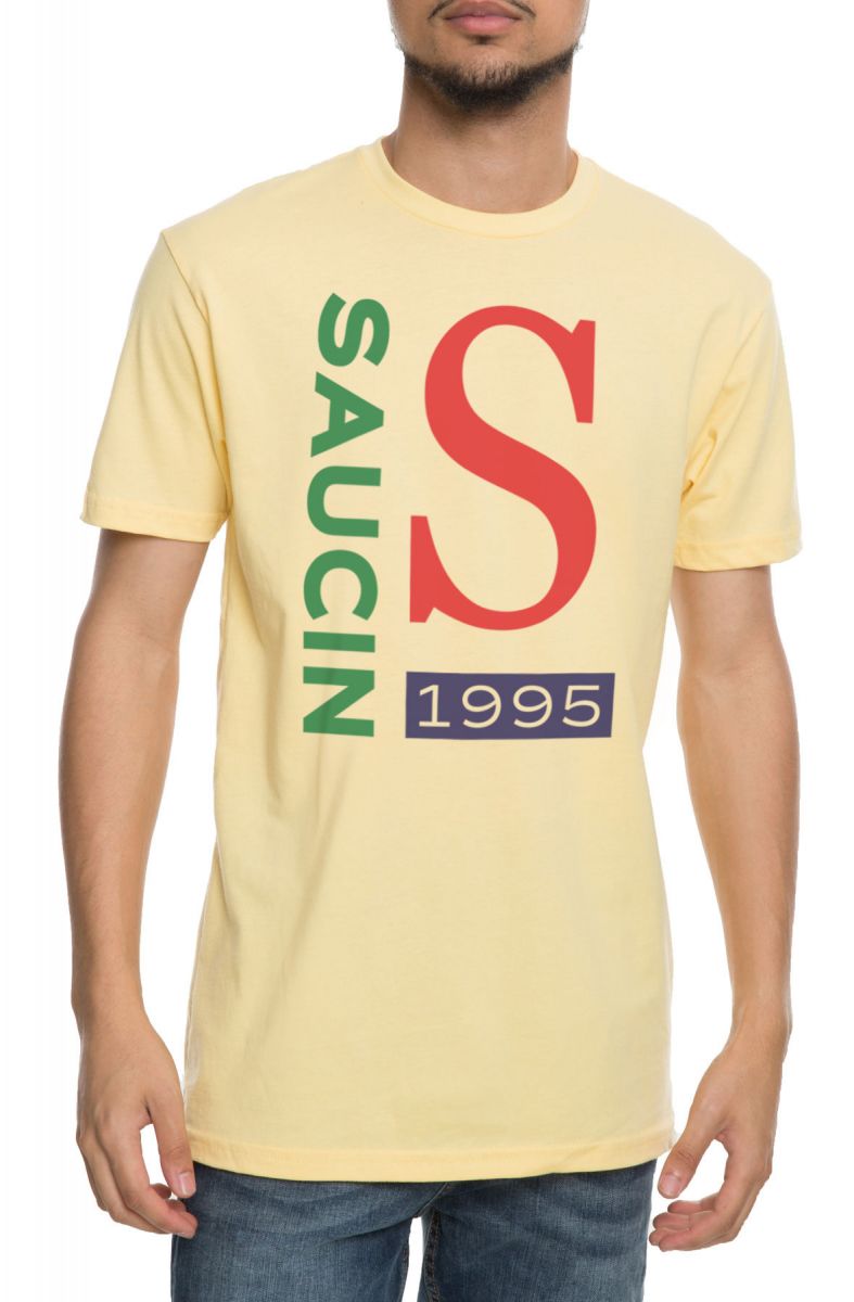 ONE DEGREE The Saucin 1995 Tee in Banana Cream SV-SAUCIN95-TEE-BNA ...