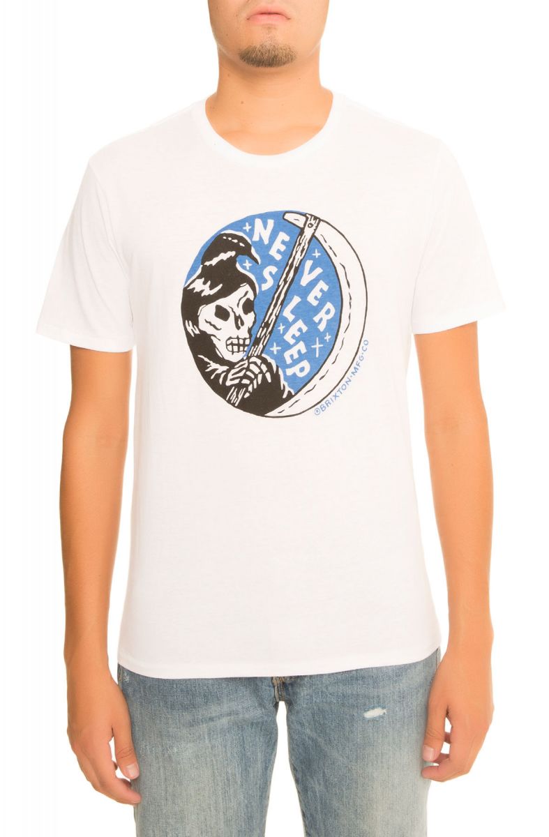 BRIXTON The Sleeper Tee in White 316-06468-0200 - Karmaloop