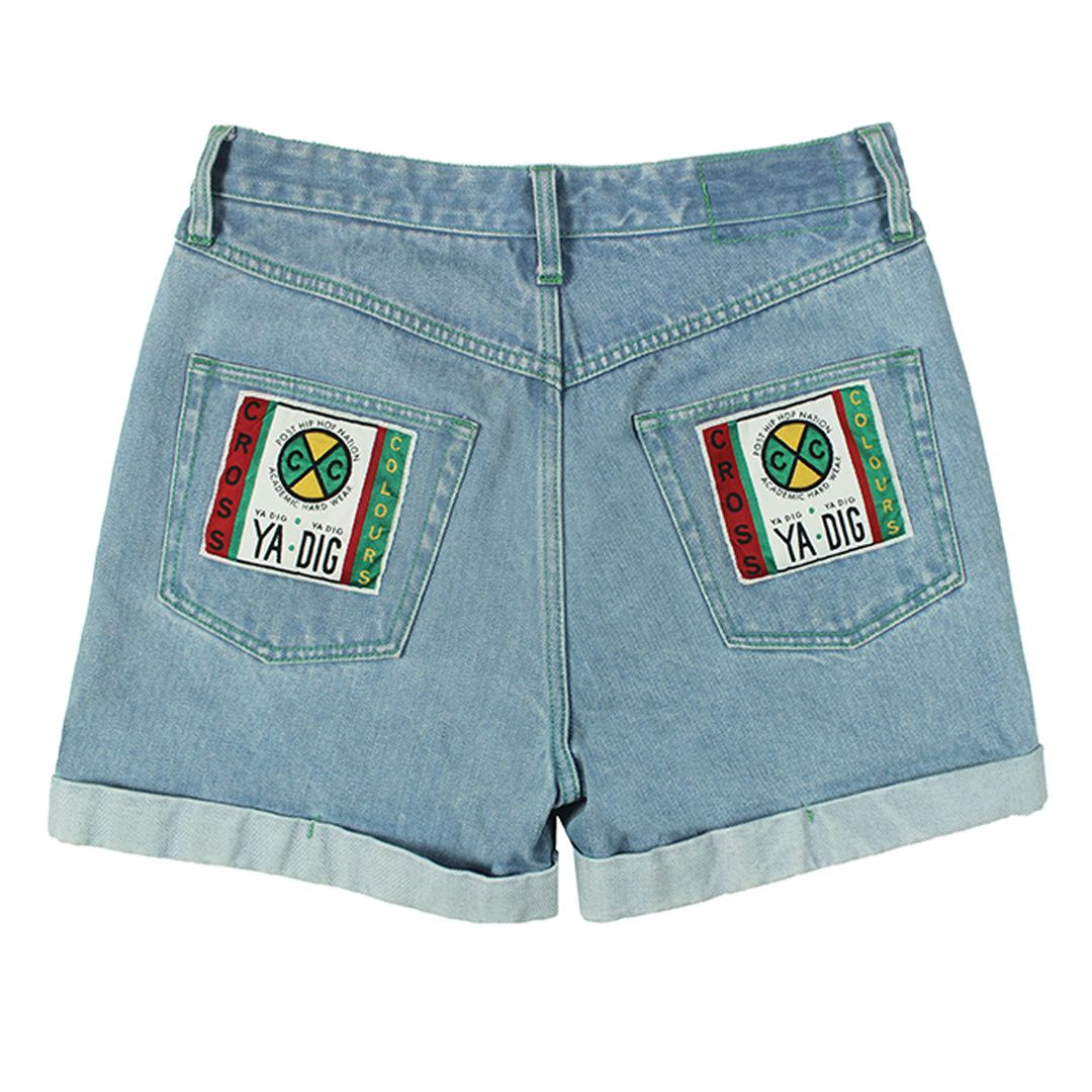 CROSS COLOURS Cuffed Denim Short - Vintage Indigo CRSSCLRS-07922C ...