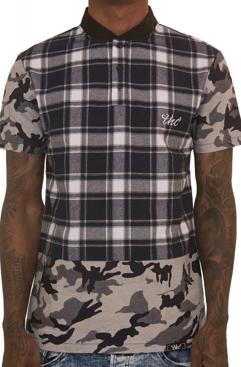 Plaid Camouflage Shirt (Navy)