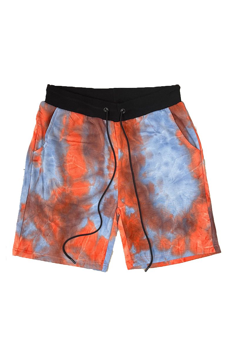 WEIV Black Band Tye Dye Shorts SP378-BLUEPINK - Karmaloop