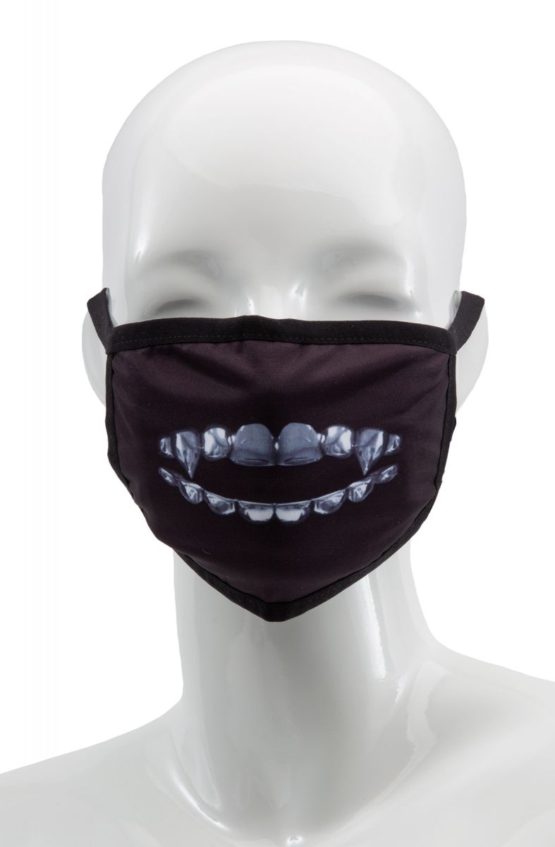 MASKCOT Gold Fangs Face Mask in Silver 703-0909-SLV - Karmaloop