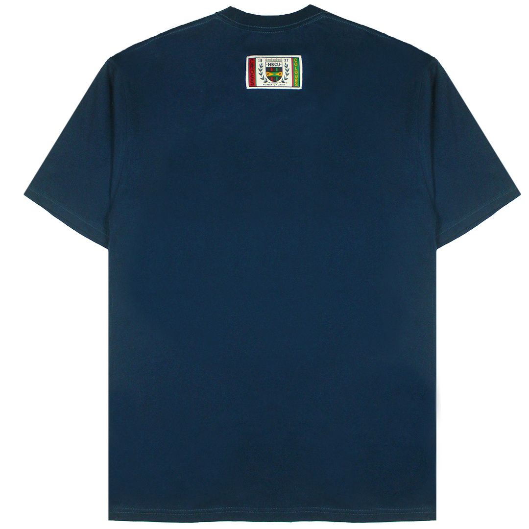 CROSS COLOURS X HBCU Patches T-Shirt - Navy H10017PAT-NVY - Karmaloop