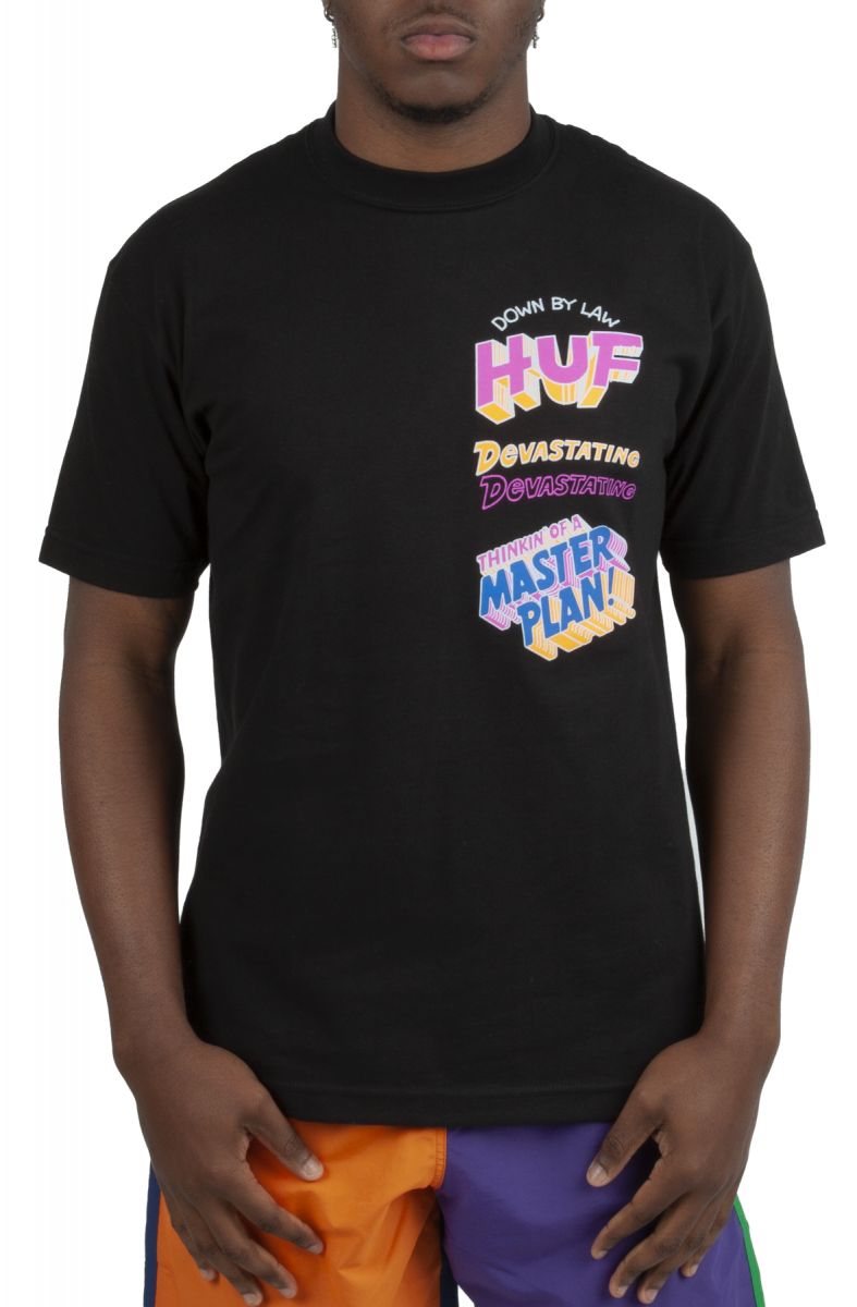 HUF Master Plan Tee TS01942-BLACK - Karmaloop