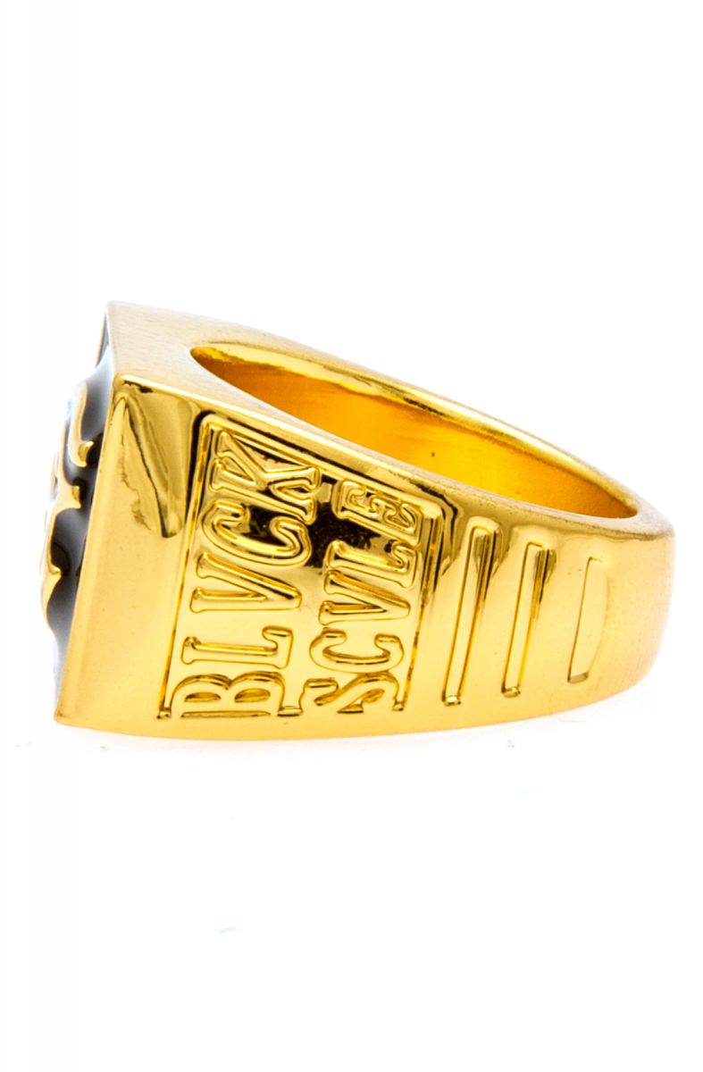 Black Scale Ring The Eye of Ra in Gold