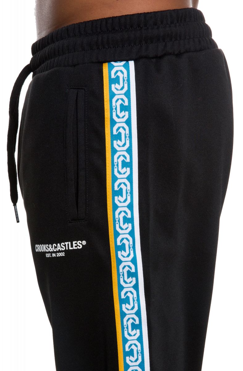 CROOKS AND CASTLES The CNC Track Pant in Black I1870501 - Karmaloop