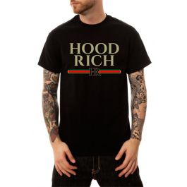 CULTURE The Hood Rich T-Shirt in Black 136_STWOD_HDRCH_FC_A1301_BLK ...