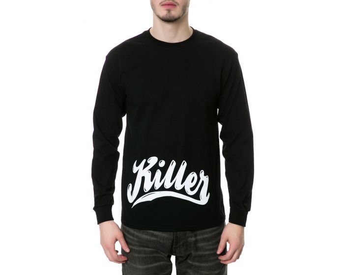 KILL BRAND The Killer Cursive LS Tee in Black KIBM-CURSIVE-LSTEE-BLK ...