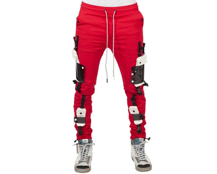 HIDEOUT YK Tech Cargo Joggers Pants THC-YK-SK-RED - Karmaloop