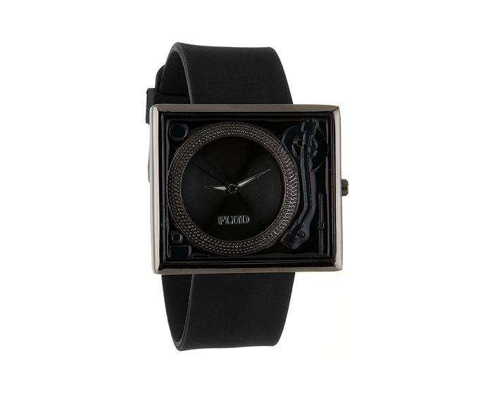FLUD The Turntable Watch in Black and Gunmetal TBL007 - PLNDR
