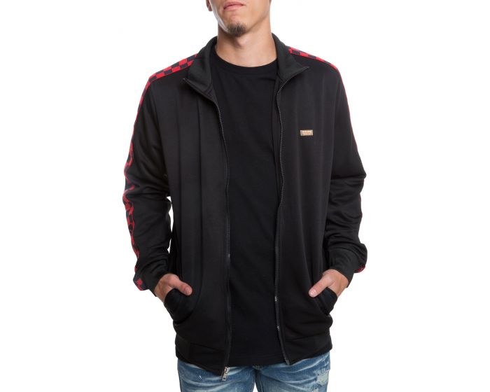 REASON The Parkway Check Track Jacket in Black Checker T-11-BLK - Karmaloop