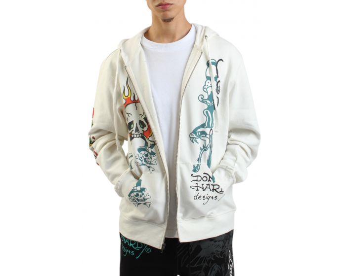ED HARDY Flame Skull Hoodie EHM1301-45 - Karmaloop