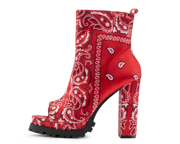 MATA GROUPS USA Bardi Open Toe Booties BARDI-REDB - Karmaloop