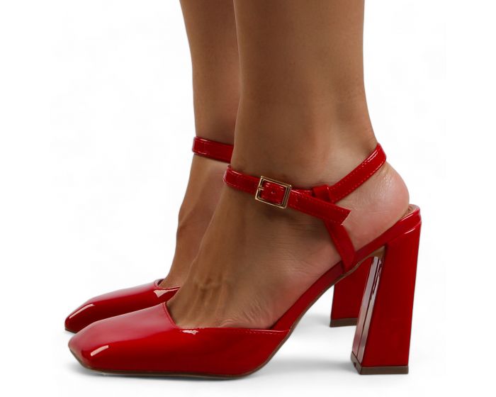 LILIANAS SHOES Tilda-1 Chunky Heel TILDA-1-RED - Karmaloop