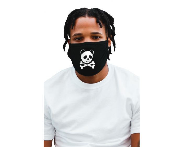 RIOT SOCIETY Panda Skull & Bones Reusable Face Mask RSMM-B46-519-A0-BLK ...