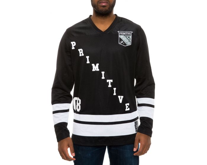 PRIMITIVE The Enforcer Hockey Jersey in Black PASLS638-BLK - PLNDR