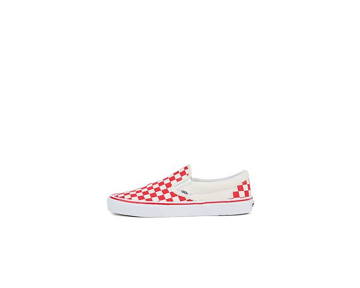 VANS The Men's Classic Slip-On in Racing Red and White Check ...