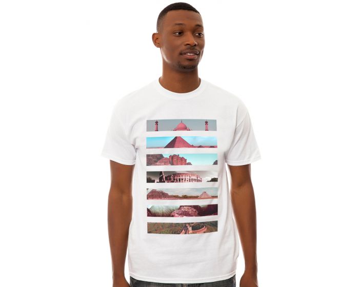 STREET VAULT The 7 Wonders Tee in White SV-7WONDERS-TEE-WHT - PLNDR
