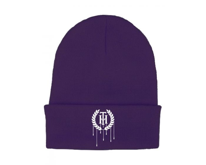 THE HIDEOUT CLOTHING Dripping Beanie HDTCLTHNG-59A7BF-PURPLE - Karmaloop