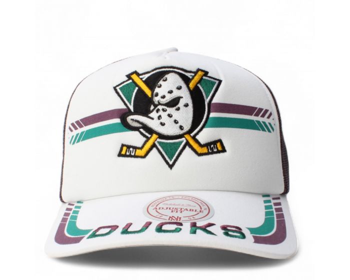 MITCHELL & NESS NHL Anaheim Ducks Trucker Hat HT10036-ADUWHIT - Karmaloop