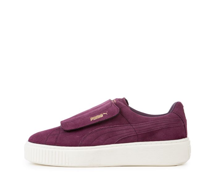 PUMA Suede Platform Strap Sneaker DARK PURPLE DARK PURPLE MARSHMALLOW ...