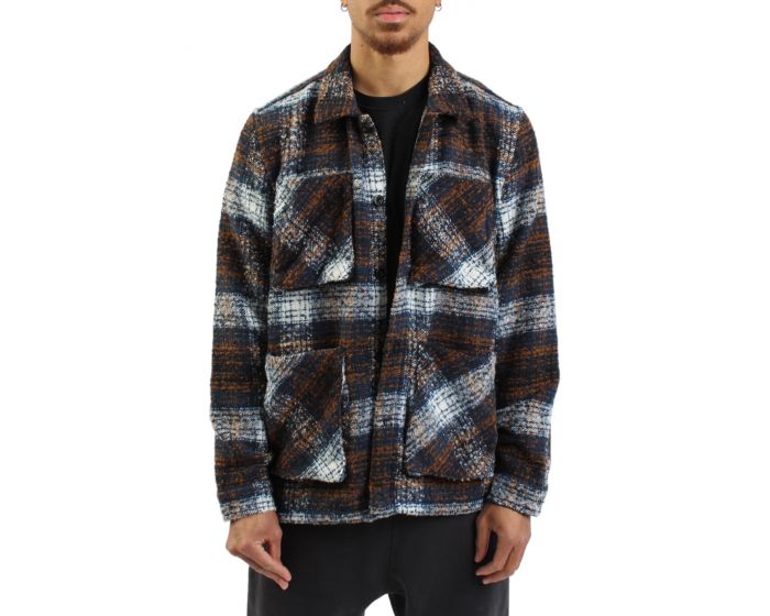 SMOKE RISE Flannel Overshirt WH23598SK-SUMMI - Karmaloop