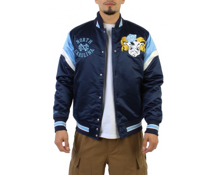 MITCHELL & NESS University North Carolina NCAA Satin Jacket OJBF5516 ...
