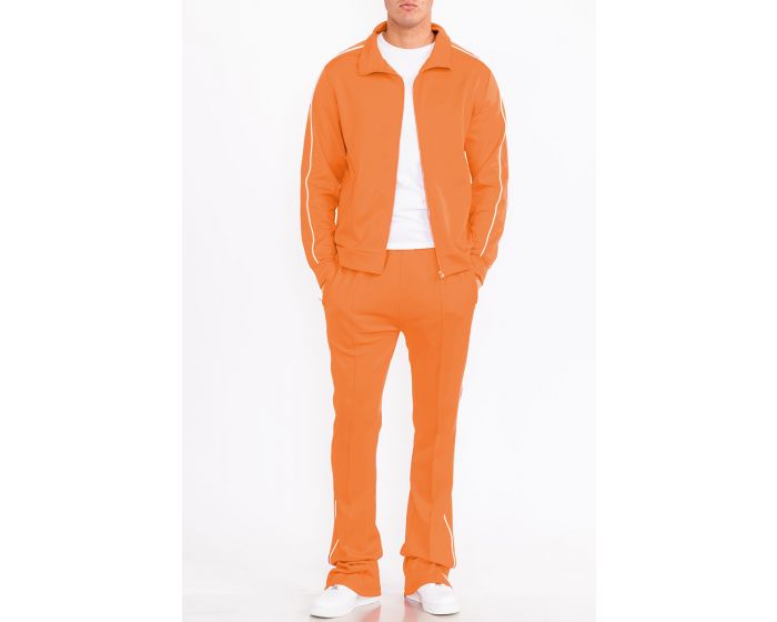 WEIV Stacked Flare Track Suit SET130-ORANGE - Karmaloop