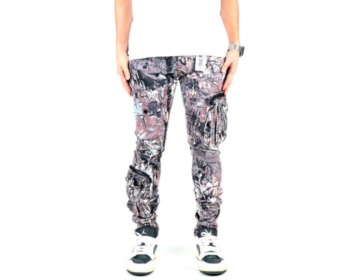 KLEEP KUSA Men's premium twill forest camo pattern cargo pants. KLP ...